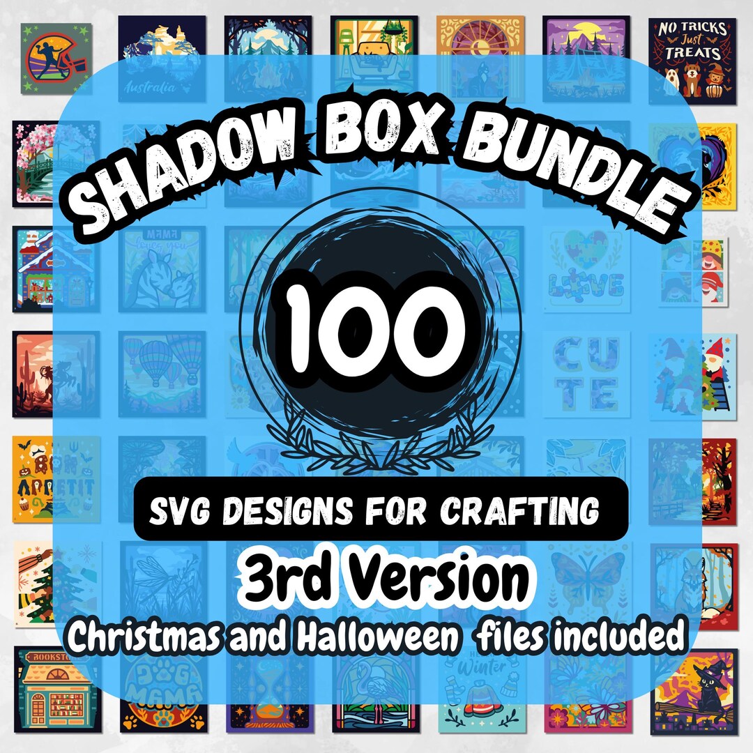 3D Shadow Box SVG Mega Bundle, 100 3D Layered Svg, DIY Light Box Craft ...