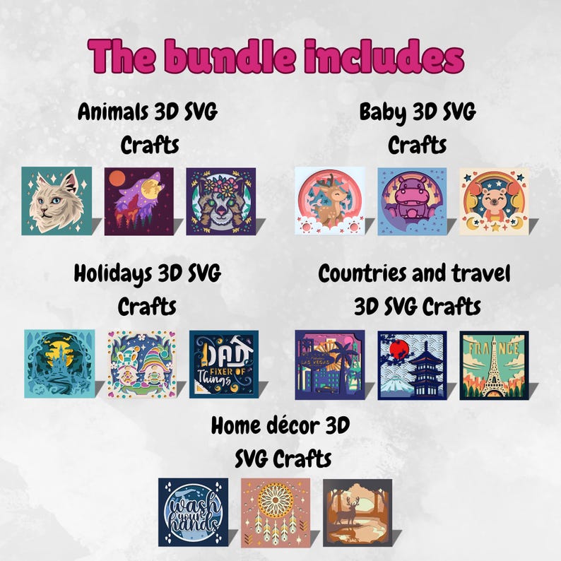 3D Shadow Box SVG Bundle, 100 Layered Papercut Designs, Halloween ...