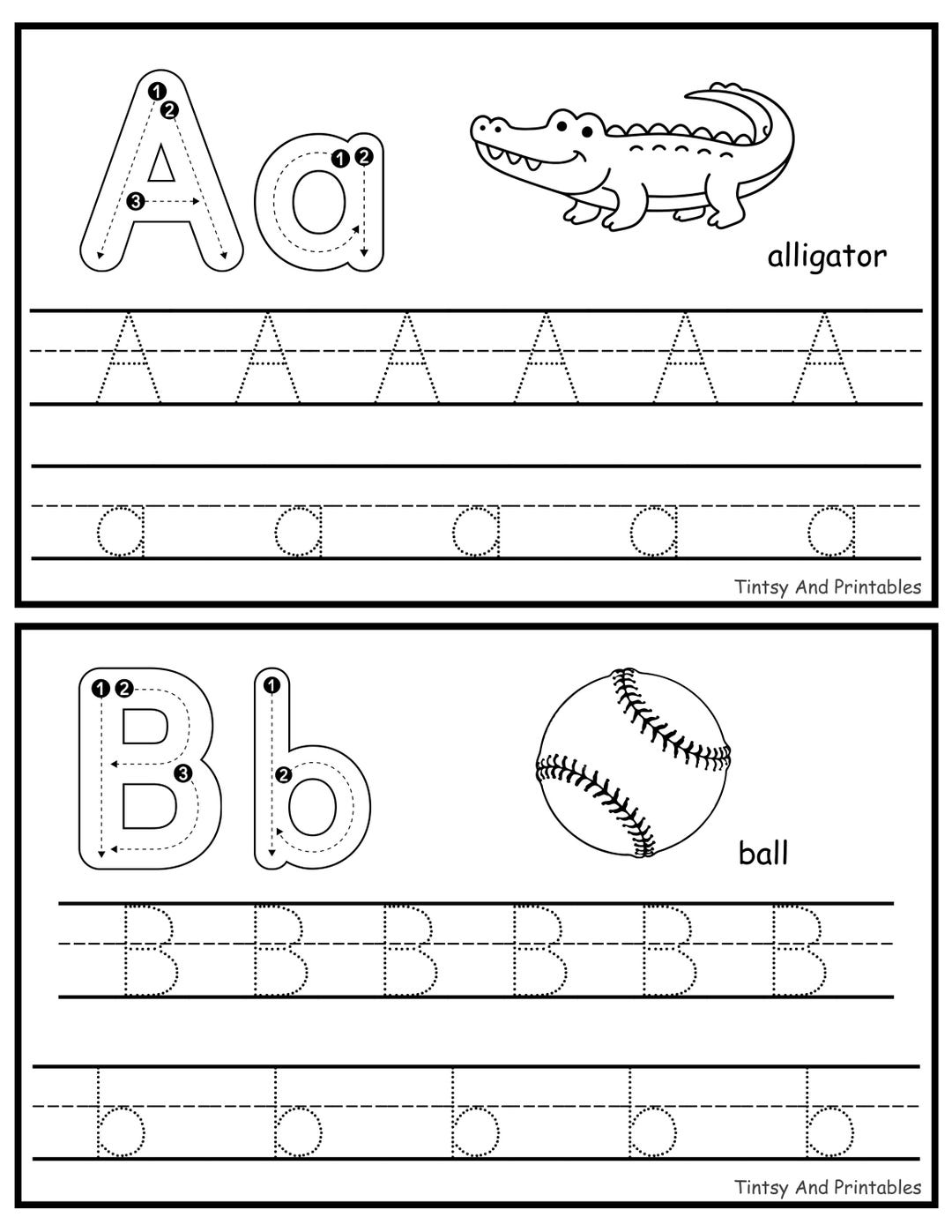 26 ABC Phonics Tracing Cards, Preschool-kindergarten Handwriting ...