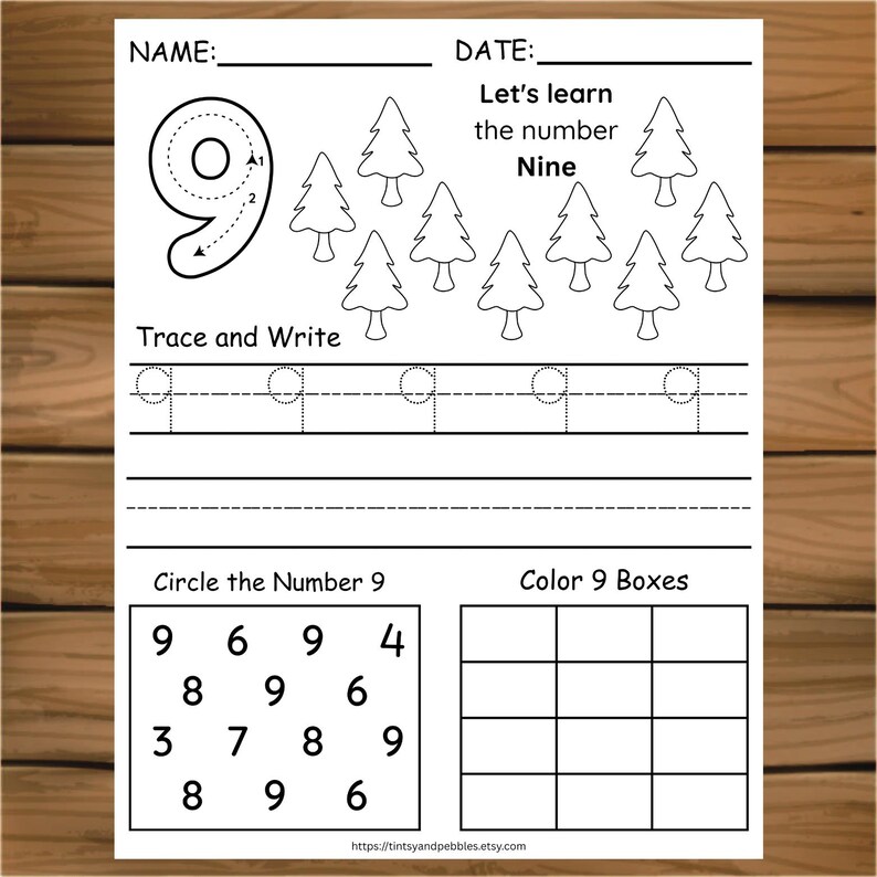 1-10 Number Tracing, Preschool Worksheet Printable, Handwriting ...