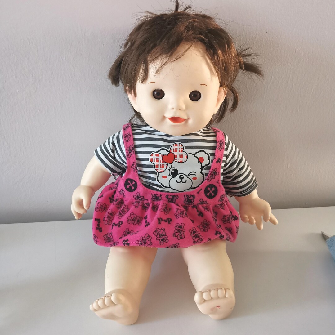 Japanese Doll, Plush Doll Rubber Face, Popo-chan Short Hair Doll - Etsy
