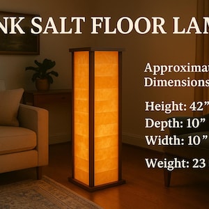 Himalayan Pink Salt Floor Lamp | Natural Crystal, Handmade Home Decor ...