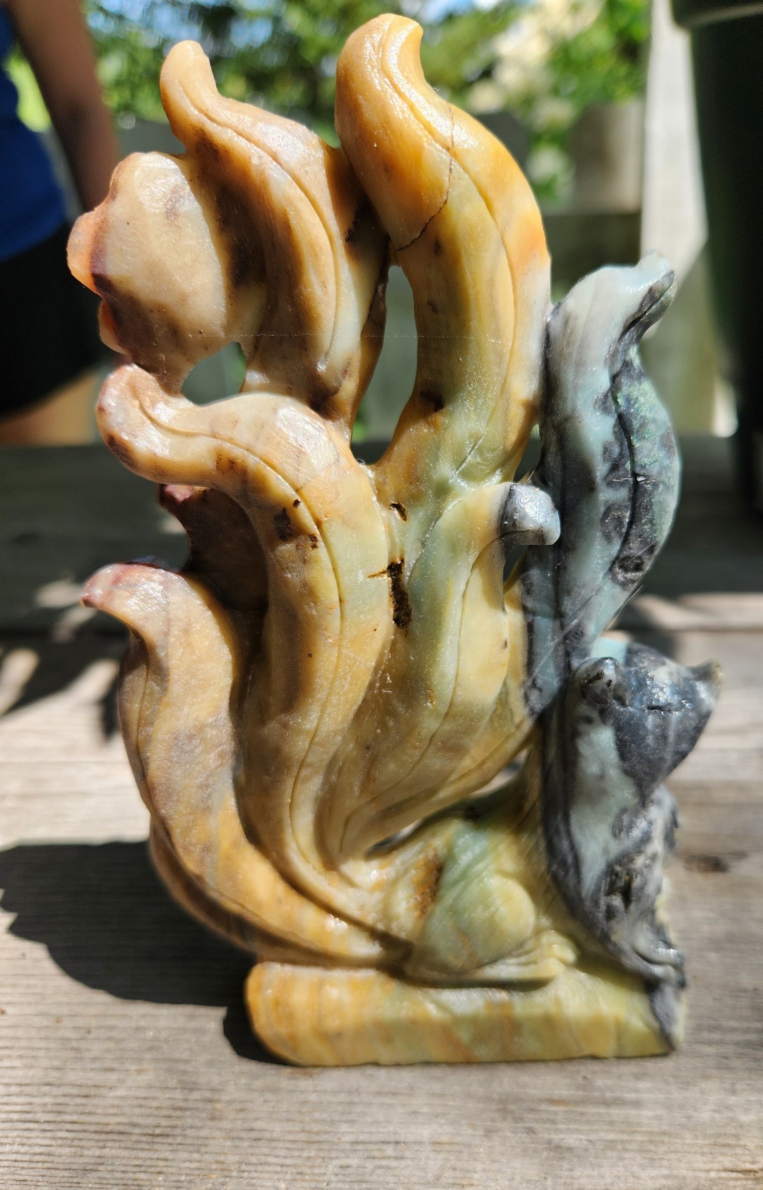 Caribbean Calcite Nine Tail Fox Carving - Etsy