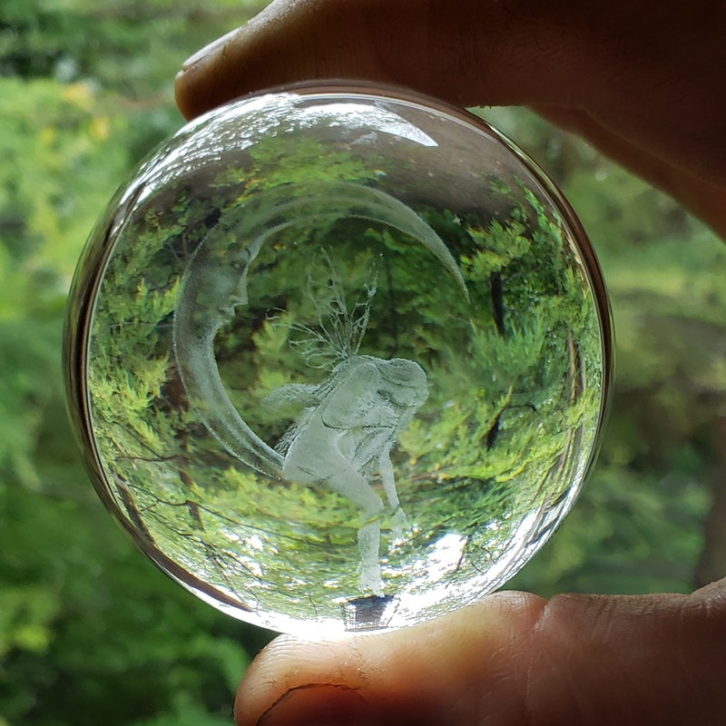 Crystal Ball Charm - Etsy