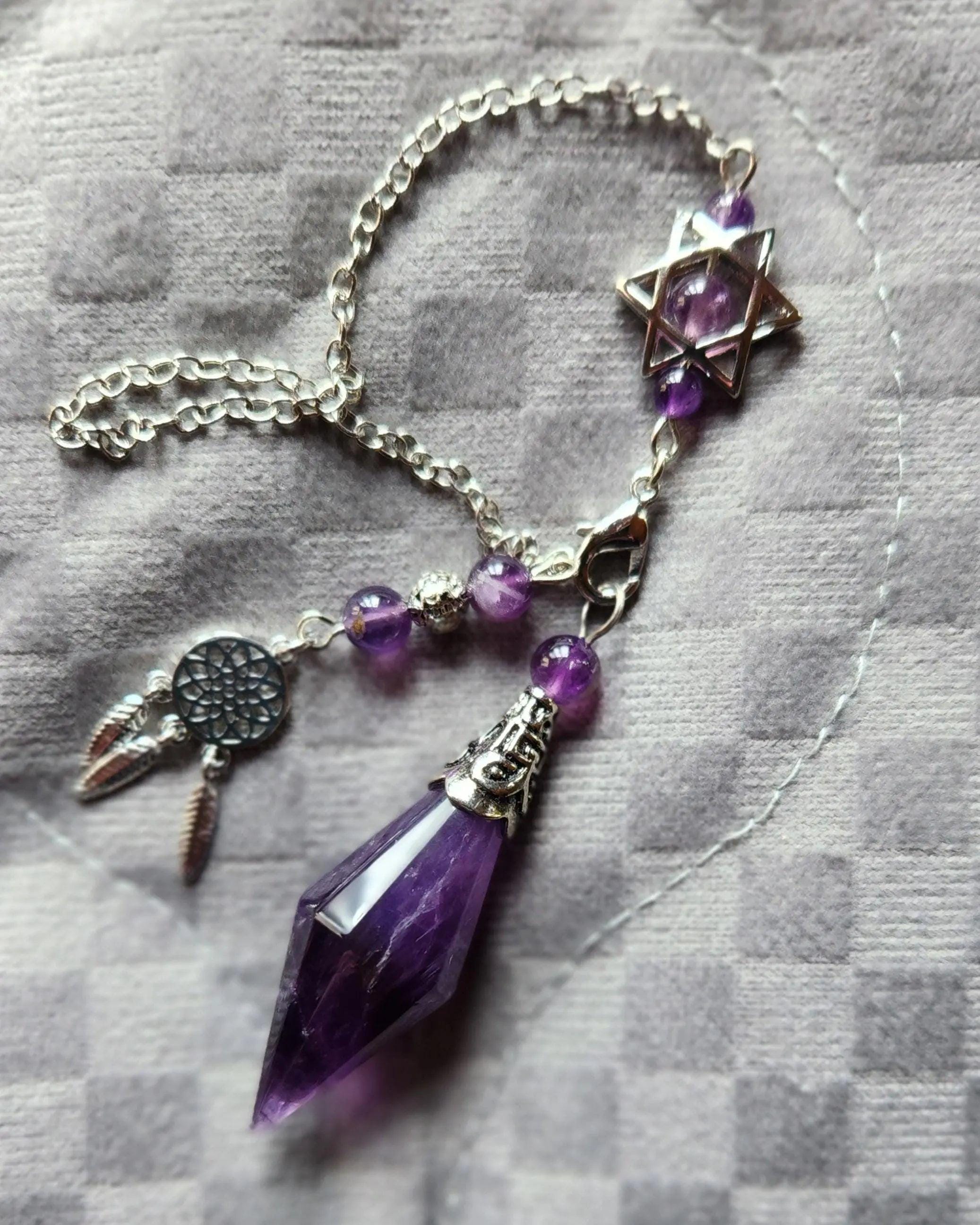 Divination Crystal Pendulums - Natural Heart & Throat Chakra Healing ...