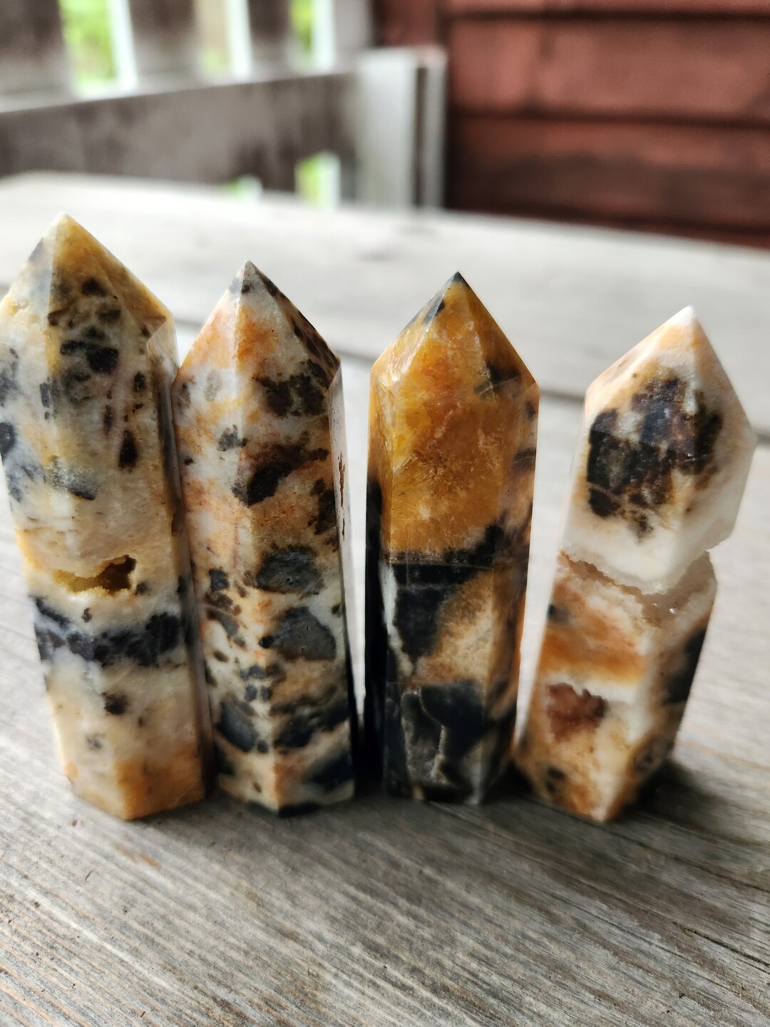 Tiger Skin Jasper Towers With Druzy, Tiger Skin Tower, Carved Crystal ...