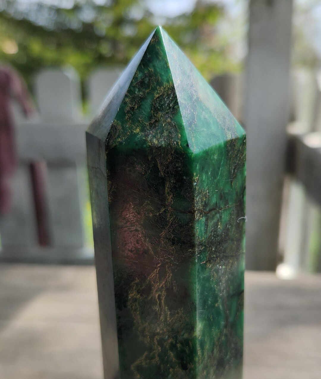 Large Emerald Tower With Mica and Quartz, 9.50" and 2 LBS 2.5OZ ...