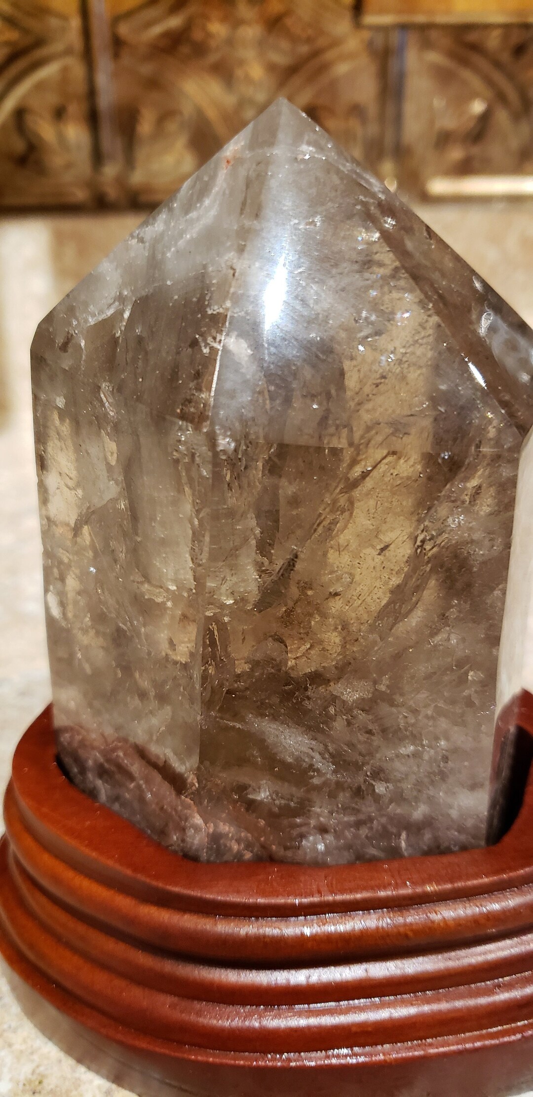 Huge Garden Quartz in Custom Stand, Huge Garden Quartz, Custom Stand ...