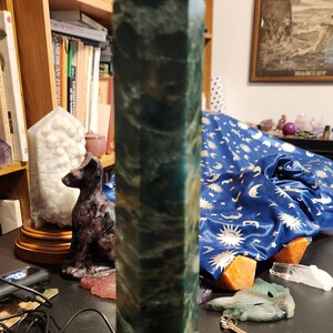Large Emerald Tower With Mica and Quartz, 9.5 and 2 LBS 3.6OZ ...