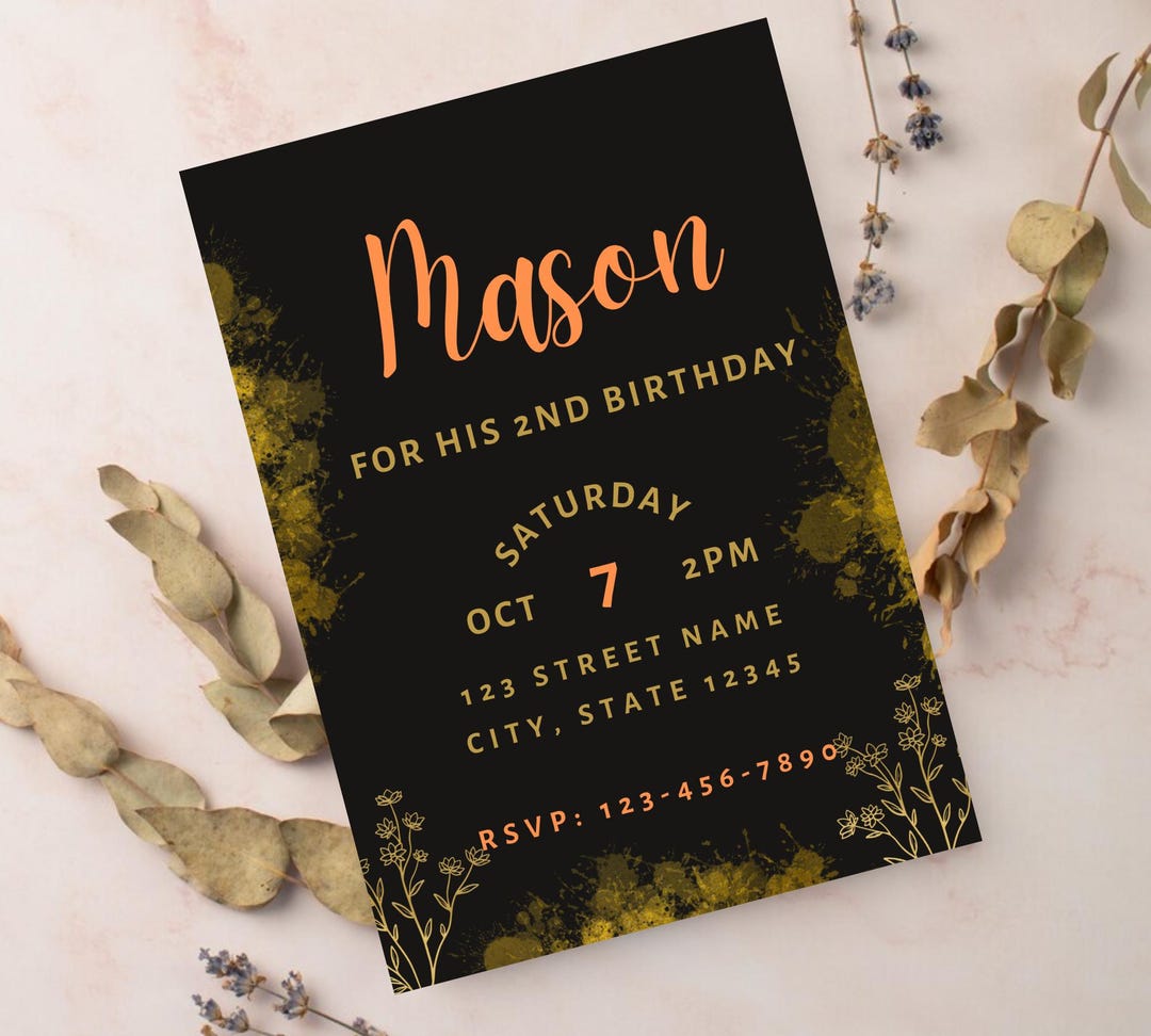 Mason Birthday Invitation, Mason Jar Invites, Mason Masonic Printable ...