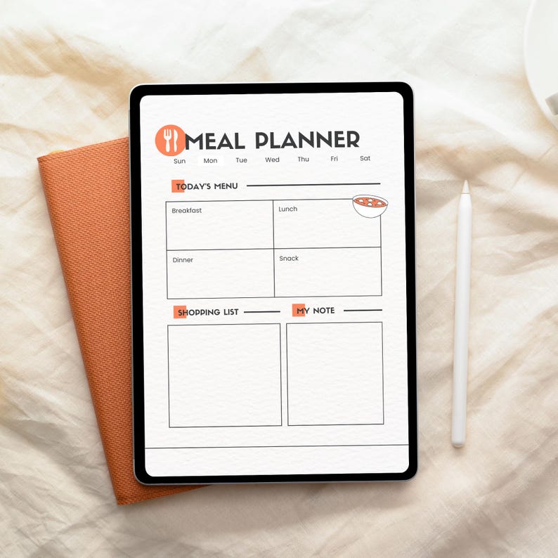 Printable Meal Planner | Weekly Meal Plan Template | Food Planner ...