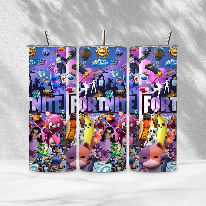 Fortxnite Gaming Tumbler Wrap: 20oz Sublimation Design (digital ...