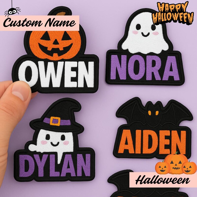 Embroidered Ghost Patches - Etsy