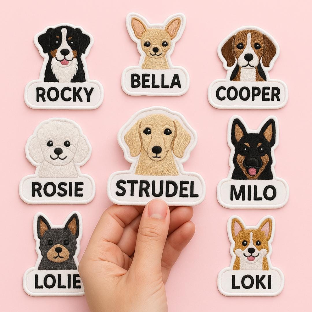 Custom Dog Breed Patch – Personalized Embroidered Pet Name Badge ...
