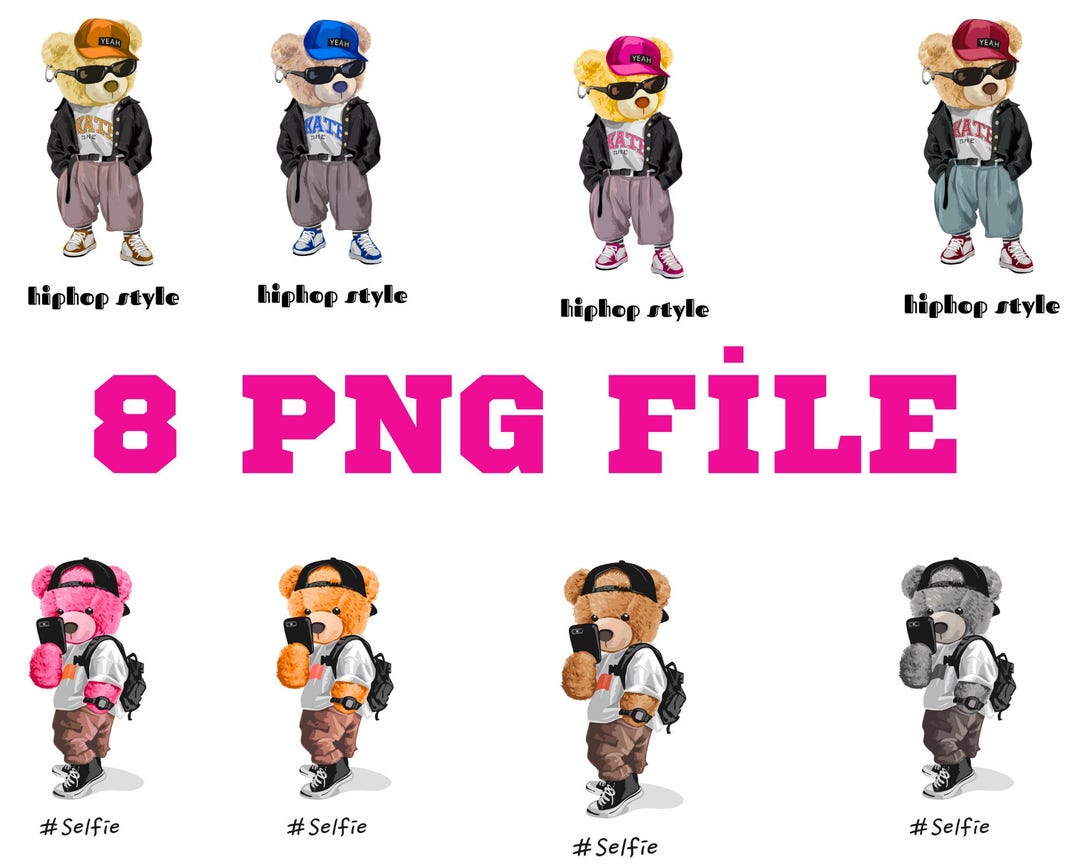 Teddy Bear 8 Png,hiphop Teddy Bear,rap Bear,cool Bear With Sunglasses ...