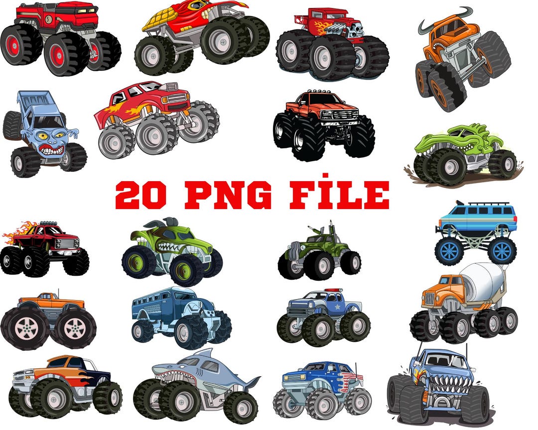 Monster Truck 20 Png,bigfoot Truck Clipart,off-road Truck Digital ...