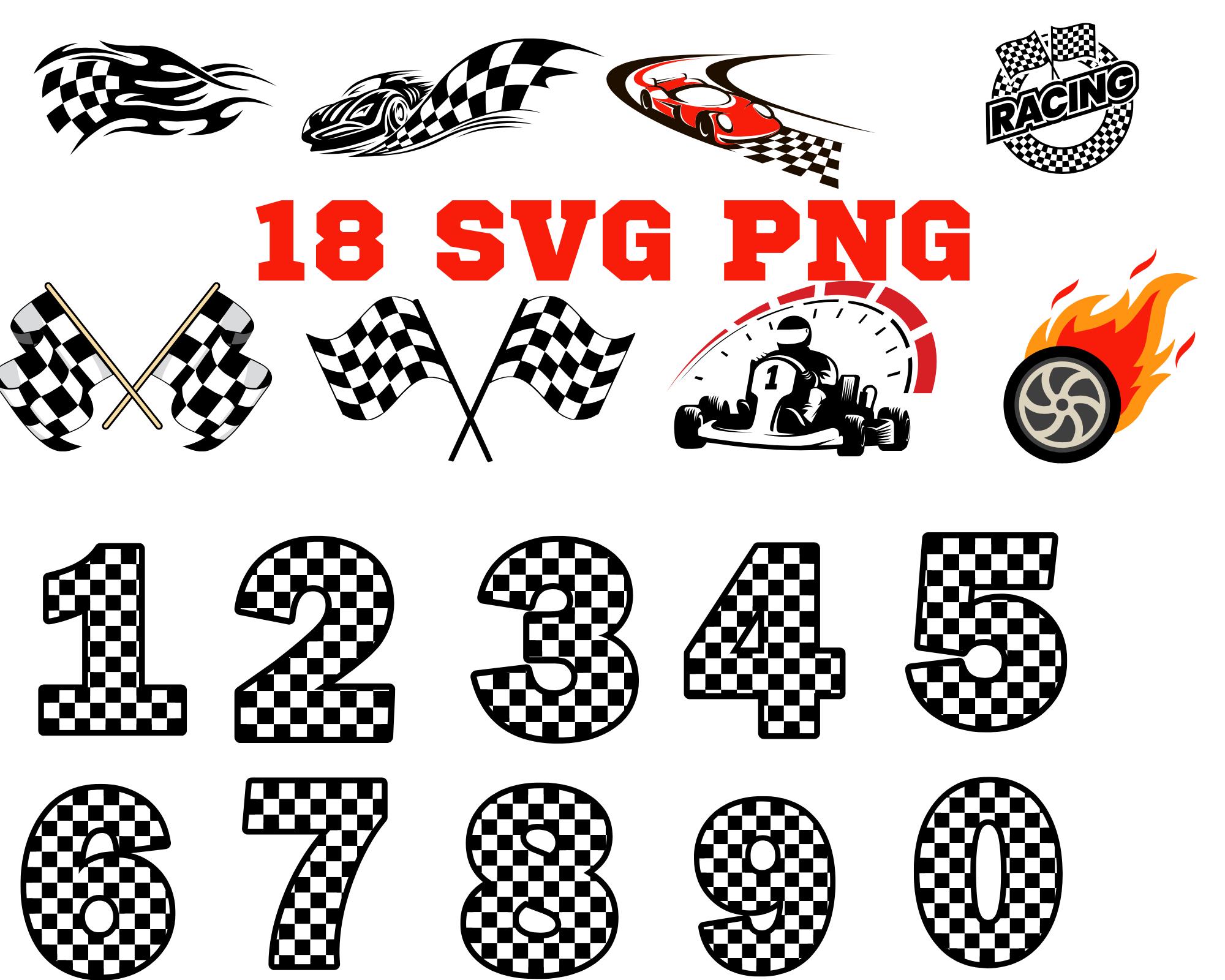 Checkered Numbersrace Car,rally Track,checkered Start Flag,race Start ...