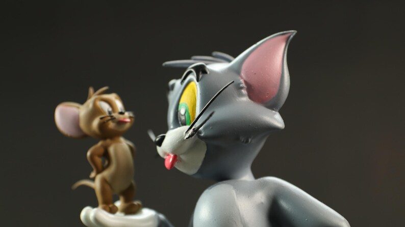 Tom and Jerry Hand-painted 3D Printed Collectible | Nostalgic Cartoon ...