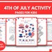 4th of July Activity Book for Kids – Printable Coloring Pages, Mazes ...