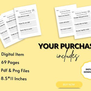 Sentence Writing Practice Printable Worksheet Writing Sentences ...