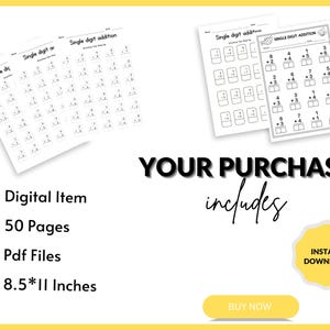 Printable Addition Worksheets Bundle Numbers 1-20 Kindergarten to 2nd ...