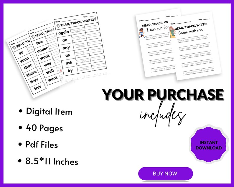 Mix & Match Sight Word Worksheets for Kids Kindergarten 1st Grade ...