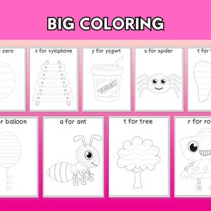 Big Alphabet Tracing Worksheets for Preschool & Kindergarten Printable ...