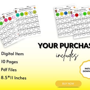 10 Printable Addition Worksheets Dot a Dot Math Activity Fun Math ...