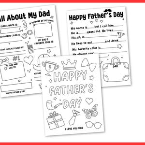 All About My Dad Printable Card – Father’s Day Questionnaire & DIY ...