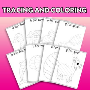 Big Alphabet Tracing Worksheets for Preschool & Kindergarten Printable ...