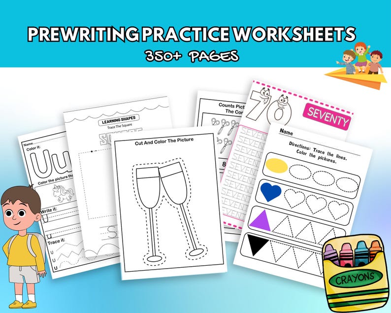 Preschool Fine Motor Skills Worksheets | Pre-writing, Scissor Skills ...