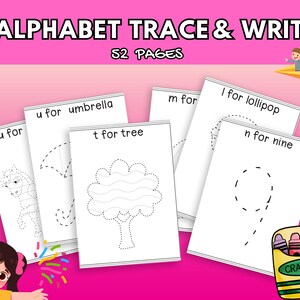 Big Alphabet Tracing Worksheets for Preschool & Kindergarten Printable ...