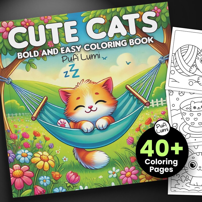 Cat Coloring Sheet Ideas - Etsy