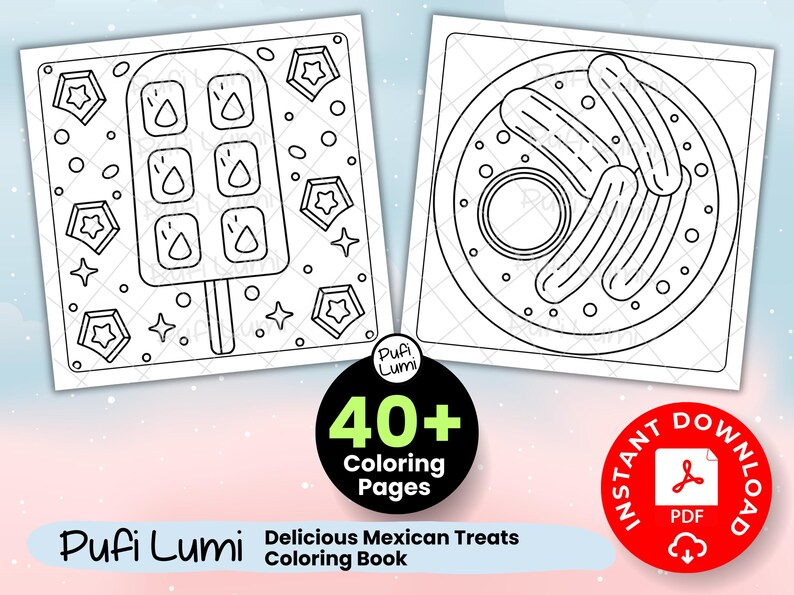 Mexican Food Bold and Easy Coloring Book, Mexican Treats Coloring Pages ...