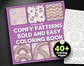 Comfy Patterns Bold and Easy Coloring Book - Etsy