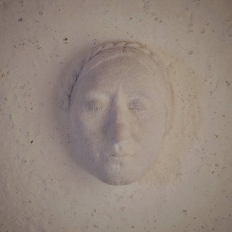 Custom Life or Death Mask Needle Felted Sculpture / Memorial - Etsy