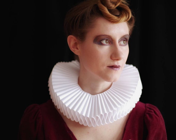 Neck Ruff - Elizabethan Costume - Handmade Ruff - Handsewn Neck Ruff ...