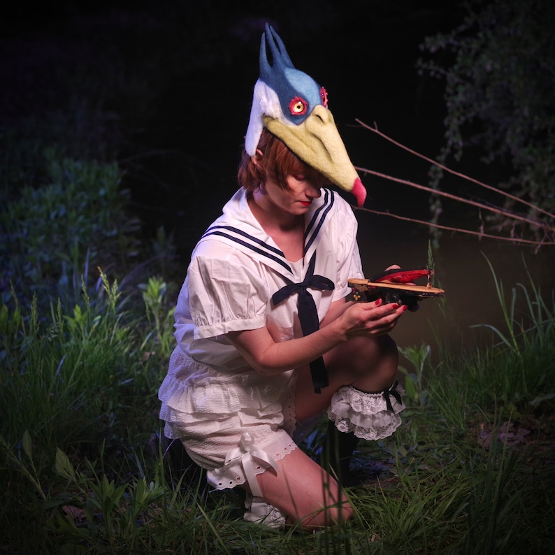 Tocado de garza cosplay Miyazaki Boy and the Heron anime comicon fan ...
