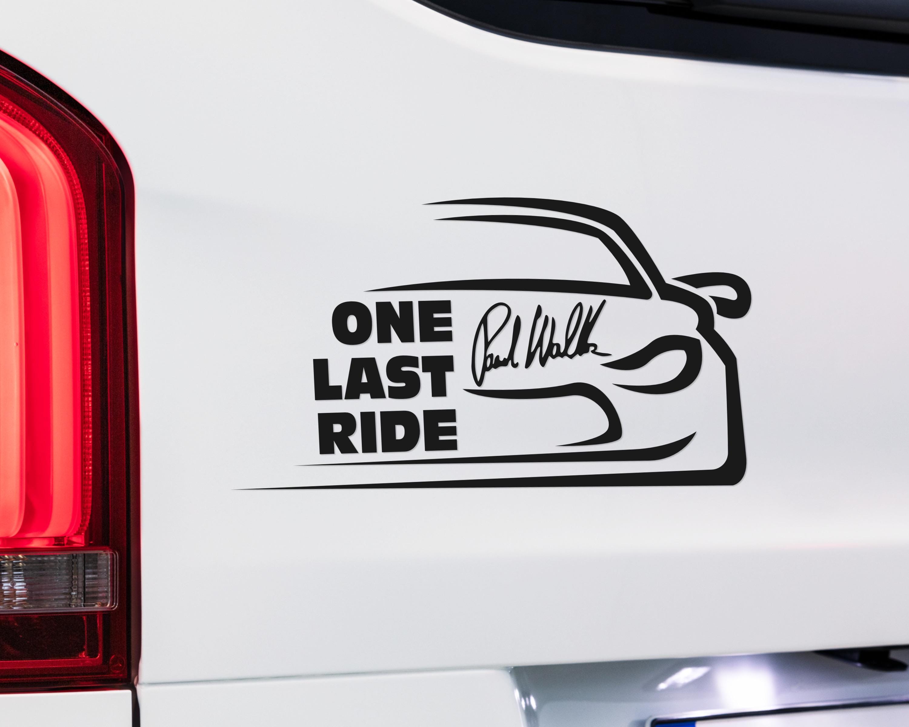 Paul Walker Bumper Sticker SVG Bundle | Fast & Furious Car Decal Cut ...