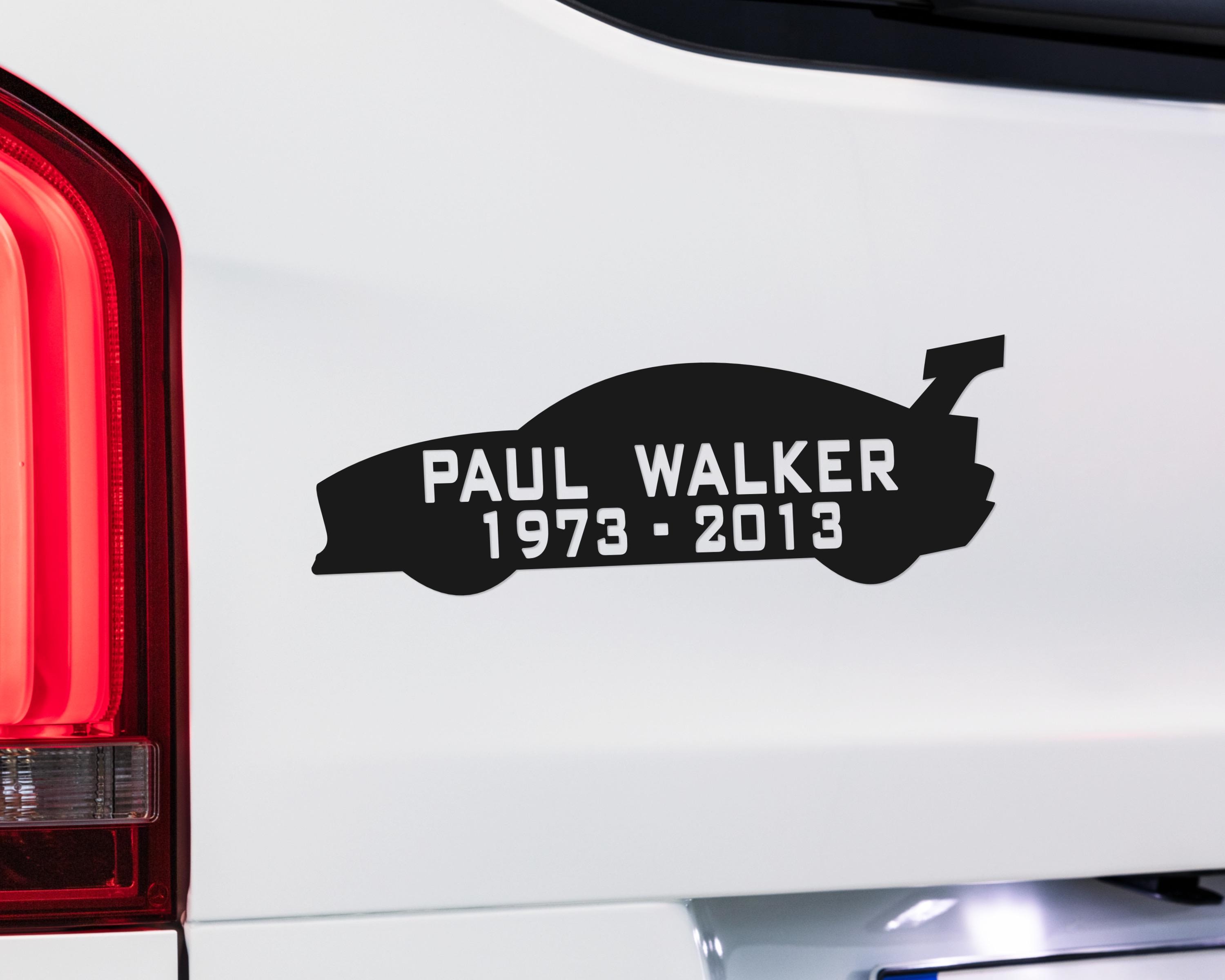 Paul Walker Bumper Sticker SVG | Fast & Furious Car Decal Cut File ...