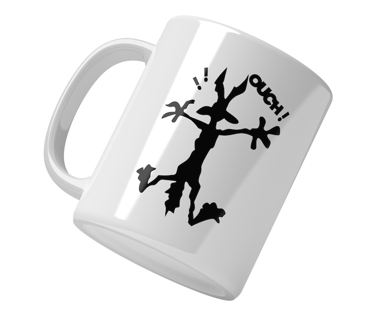 Wile E Coyote Cartoon Crash Ouch SVG | Funny Impact Cut File ...