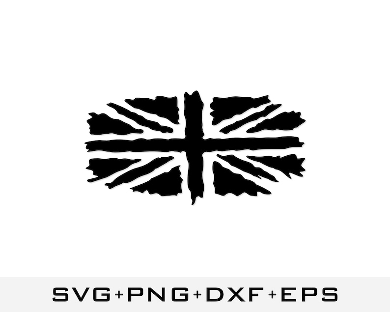 Grunge Union Jack Flag SVG | Distressed UK Flag Cut File | British ...