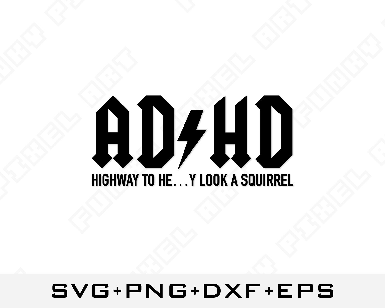 ADHD Squirrel SVG | Funny Hyperfocus Cut File | Humour Typography ...
