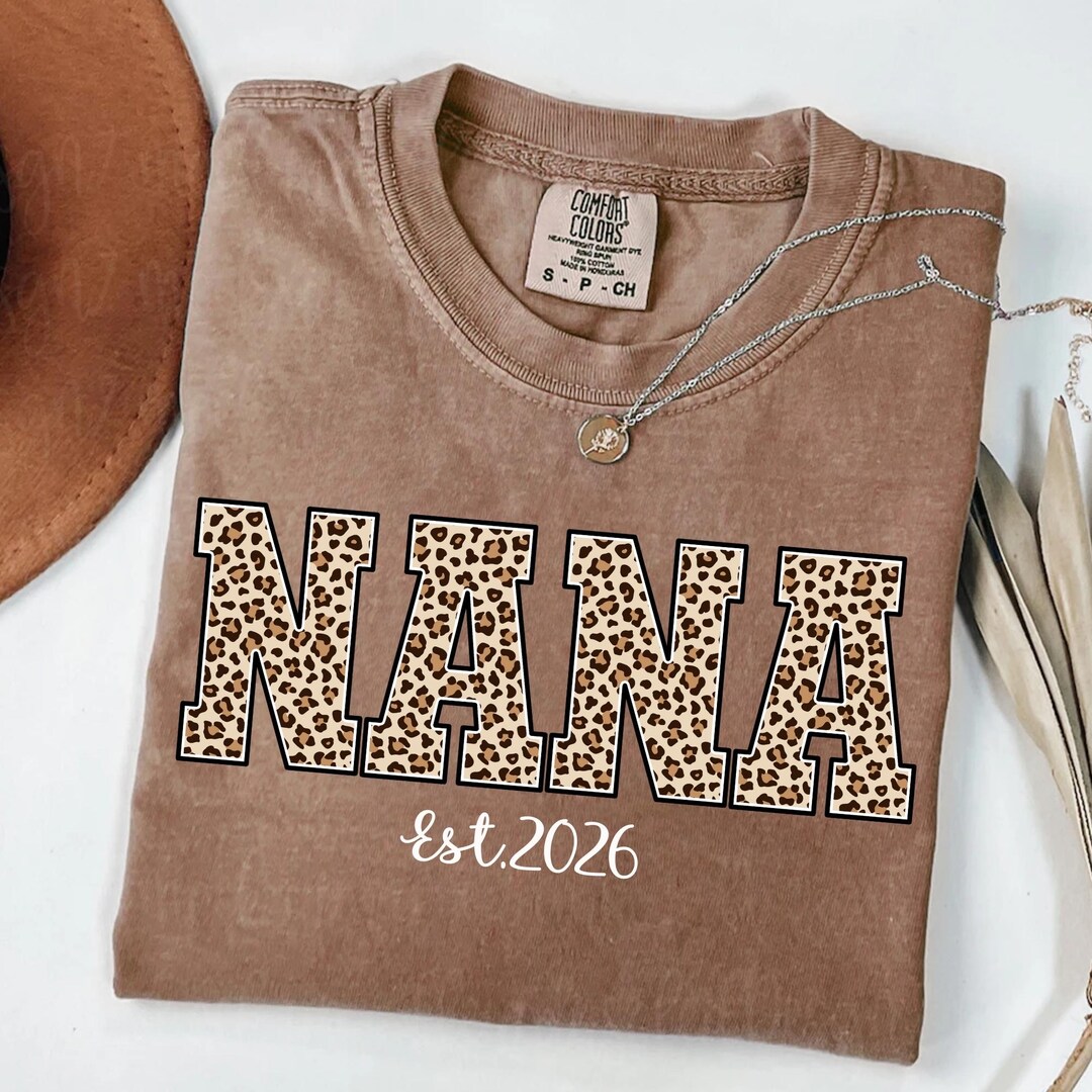 Comfort Colors® Personalized Nana Shirt, Custom Grandma Long Sleeve Tee ...