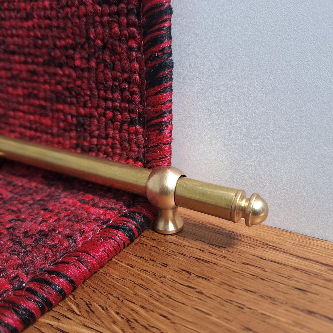 Set of Stair Runner Rods 11 Mm Made of Polished Brass With Iron Core ...