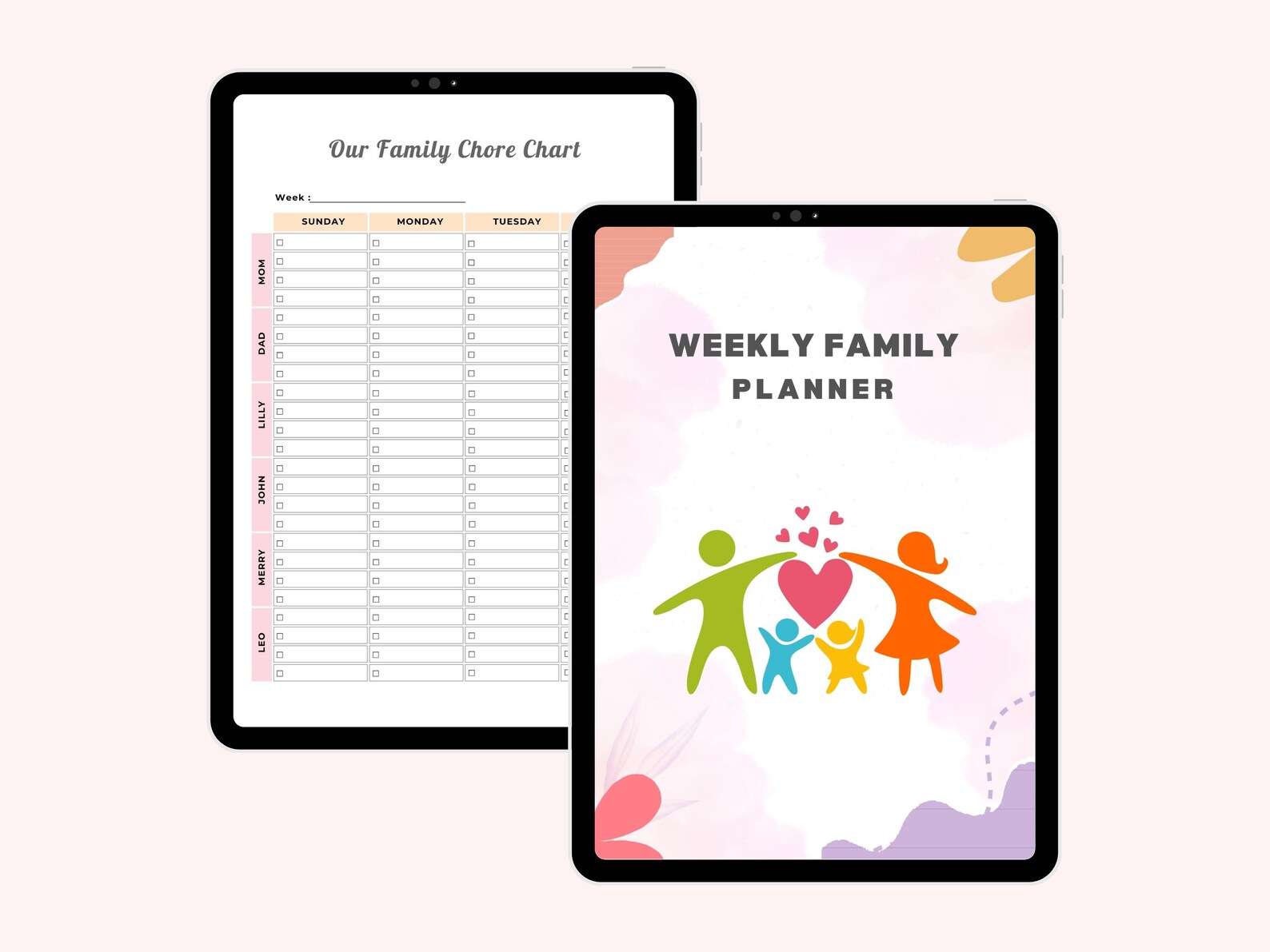 EDITABLE Weekly FAMILY PLANNER Command Center | Family Planner ...