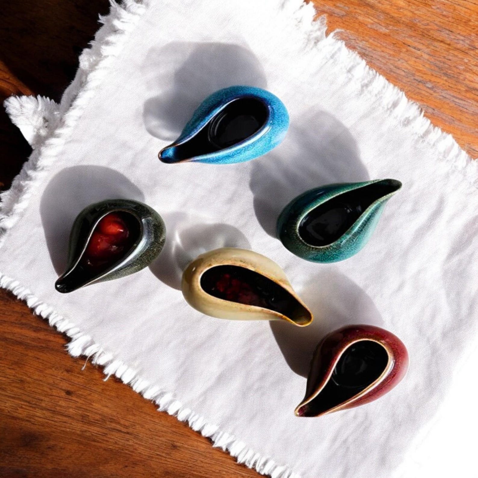 Japanese Porcelain Dipping Pot | Retro Textured Stackable Sauce Dish ...