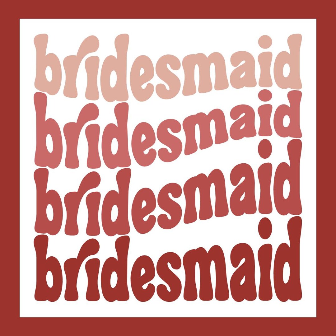 Bridesmaid Sticker (digital) | PDF & PNG - Etsy