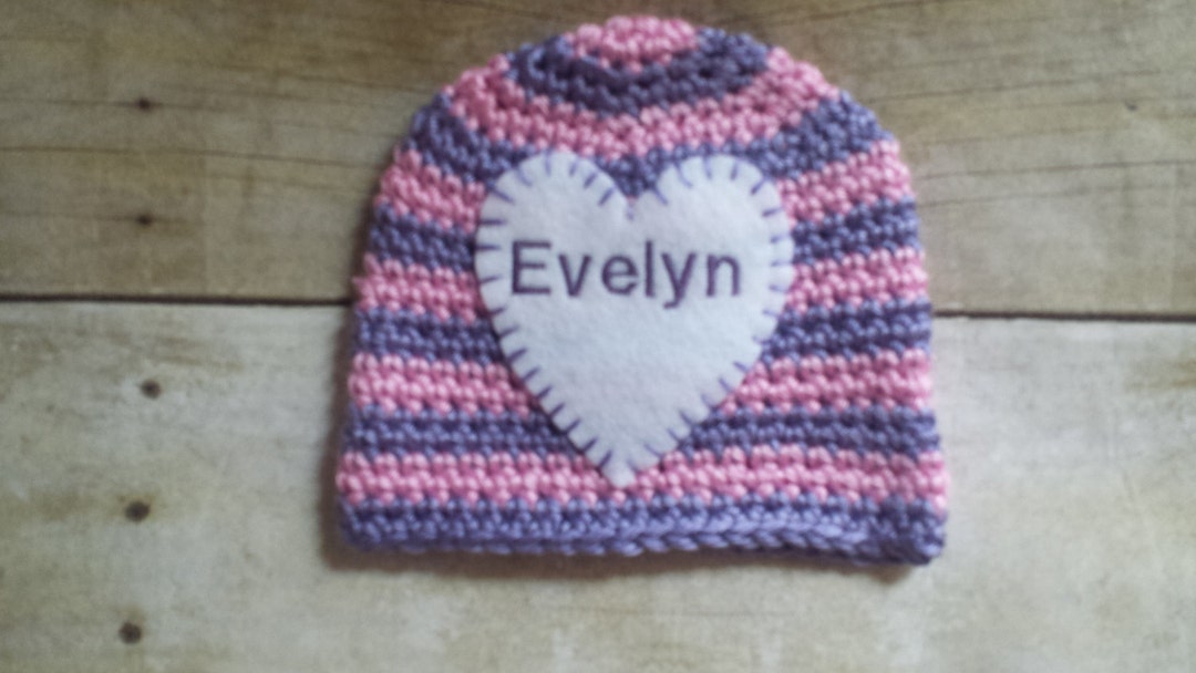 Babygirl Name Hat Personalized Newborn Hat Newborn Name Hat ...