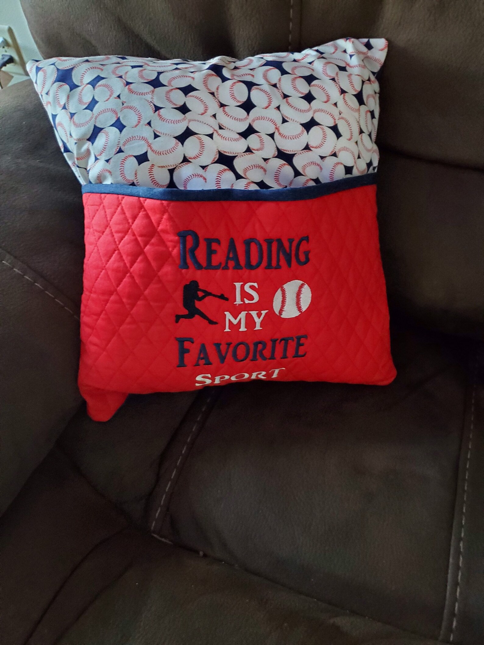 Baseball Reading Book Pillow for Boy, Birthday Gift for Boy, Kids Room ...